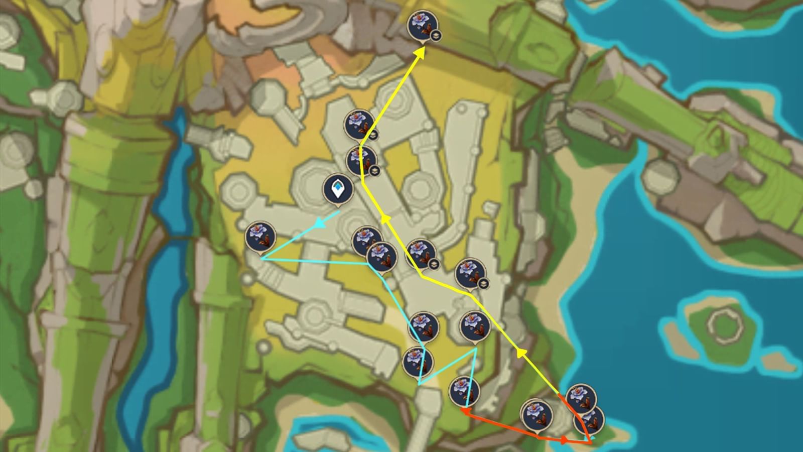 Genshin Impact Withering Purpurbloom locations and farming routes
