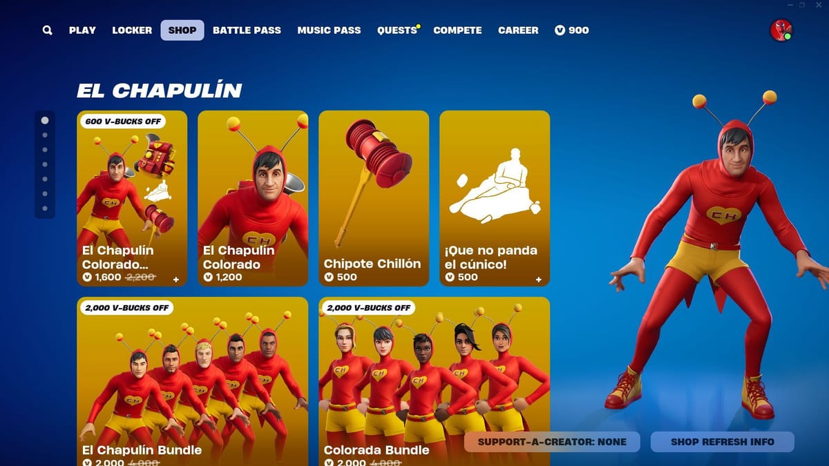 How to get El Chapulín Colorado skin in Fortnite