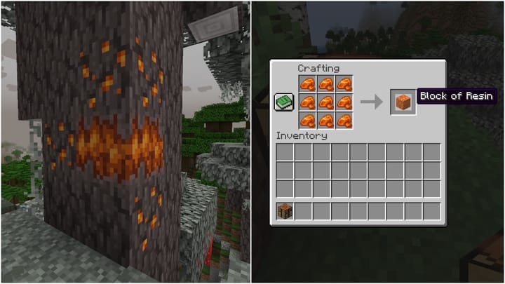 New Minecraft resin block might be a good alternative to scaffolding