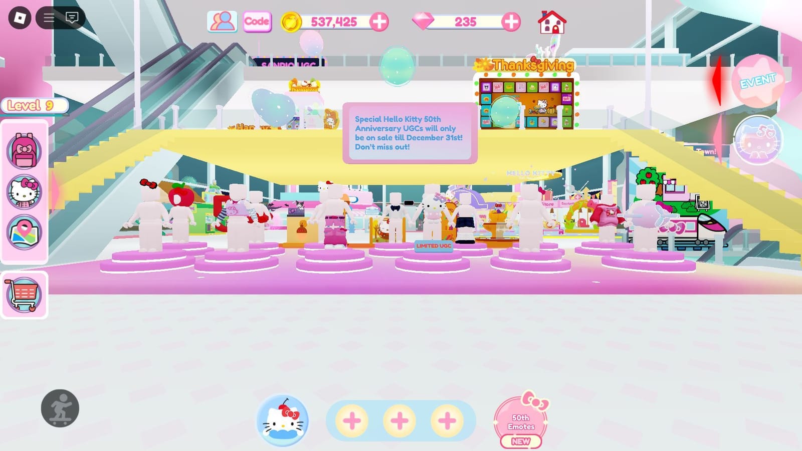 How to get My Hello Kitty Cafe 50th Anniversary UGCs