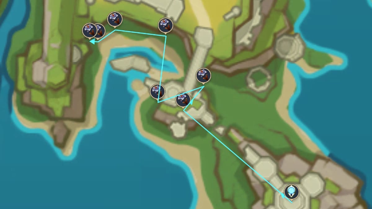 Genshin Impact Withering Purpurbloom locations and farming routes
