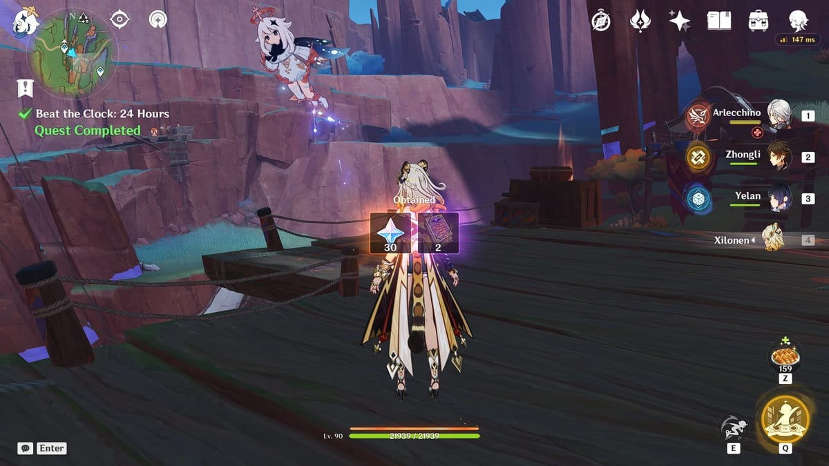 Genshin Impact Beat the Clock 24 Hours quest guide
