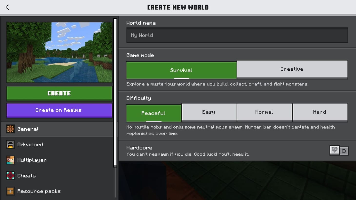 How to play Minecraft without monsters
