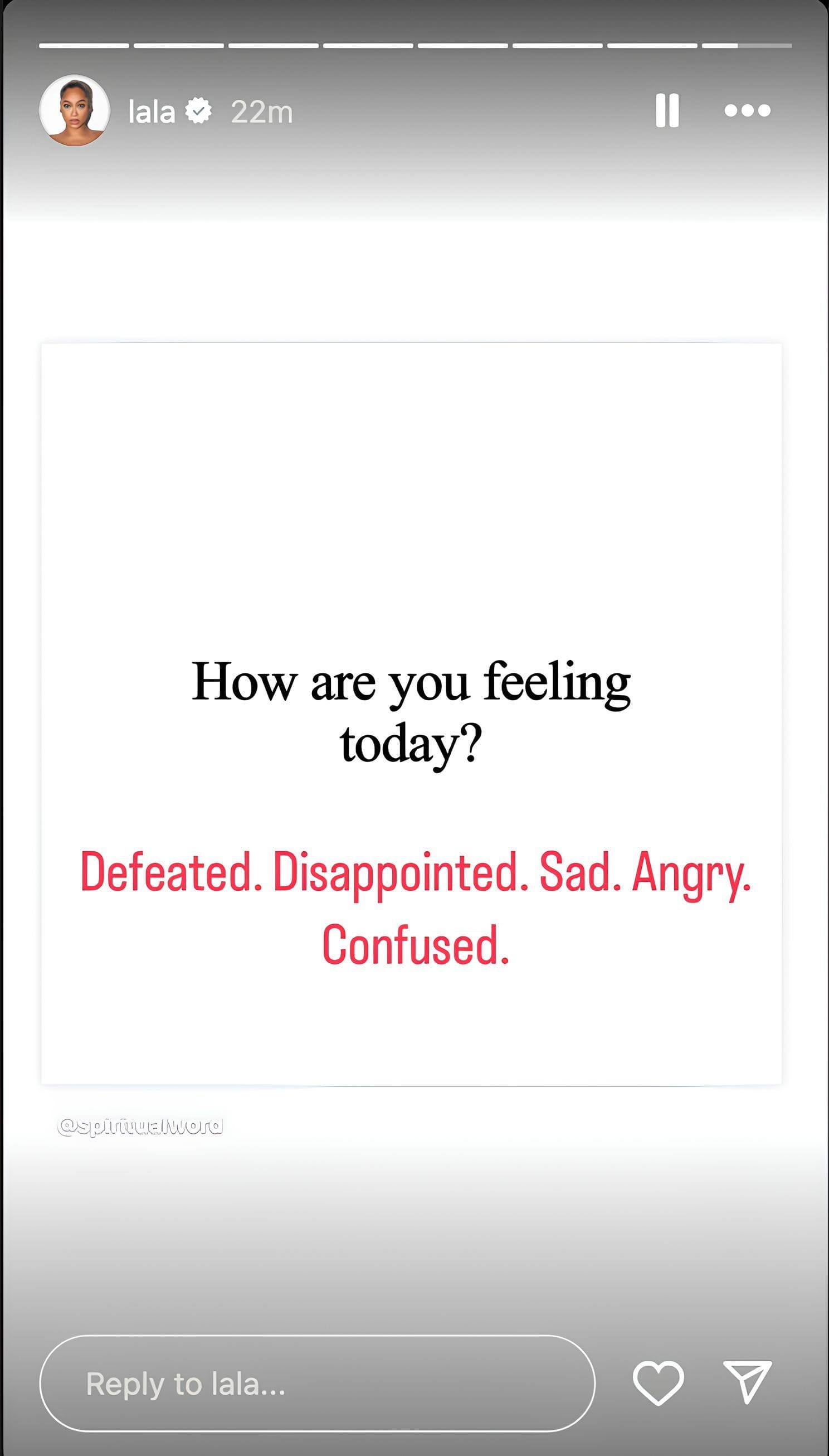 La La Anthony sums up her reaction to the presidential election outcome ...