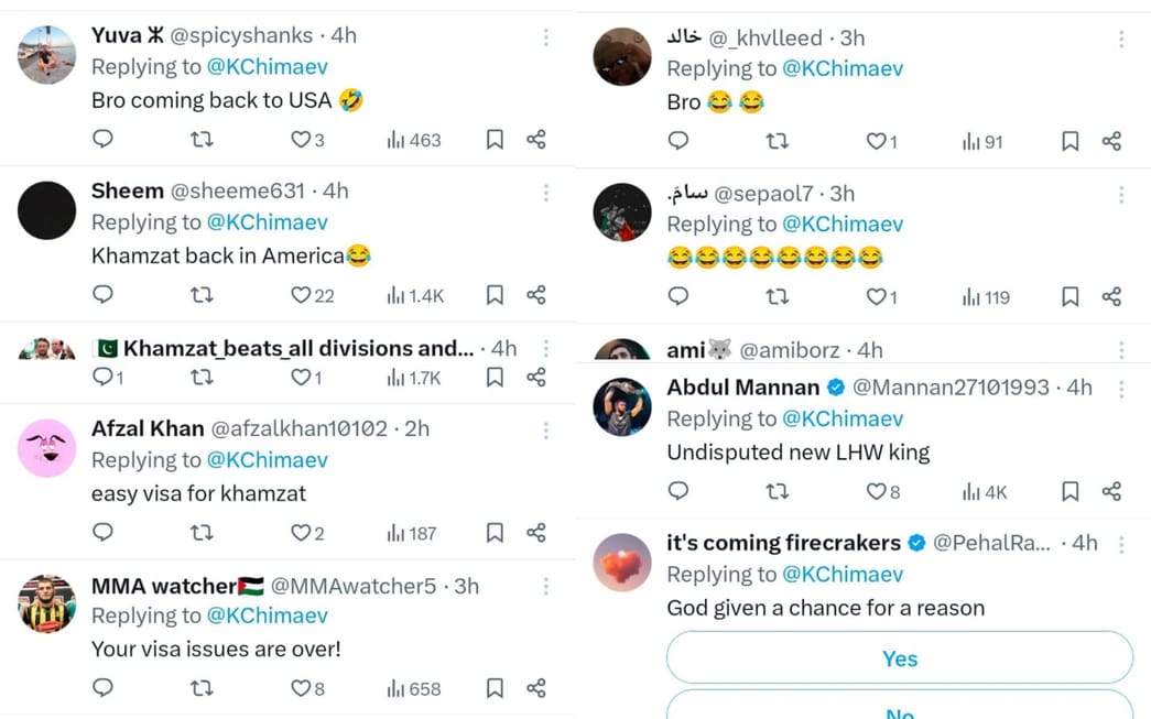 Khamzat Chimaev: "Khamzat back in America" - Fans react to Khamzat ...