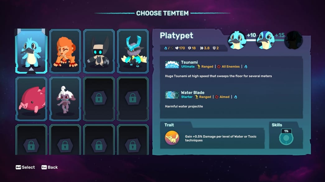 All playable Temtem in Temtem Swarm Early Access and how to unlock them