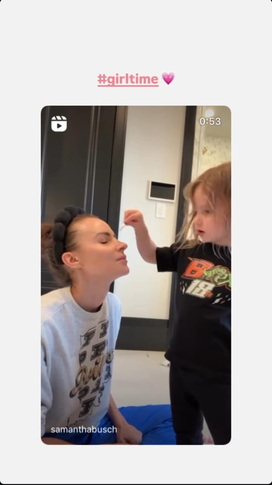 Kyle Busch's wife Samantha cherishes 'girltime' makeup with Daughter Lennix