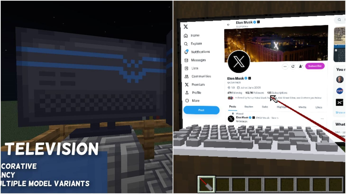 How to make TV in Minecraft