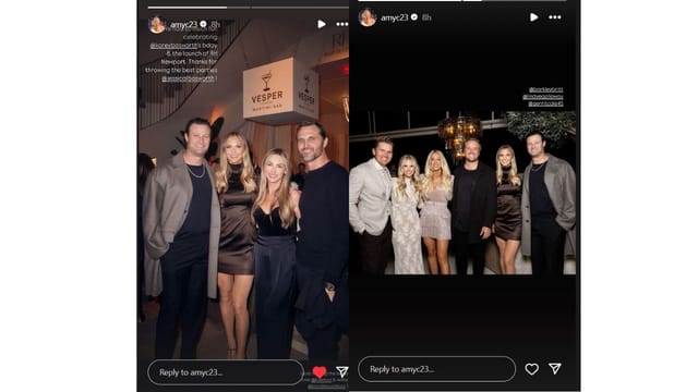 In Photos: Gerrit Cole & wife Amy serve couple goals in long coat and ...