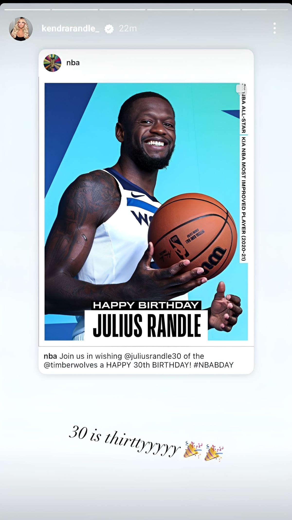 Julius Randle's wife Kendra Randle drops two-word reaction as T'Wolves ...