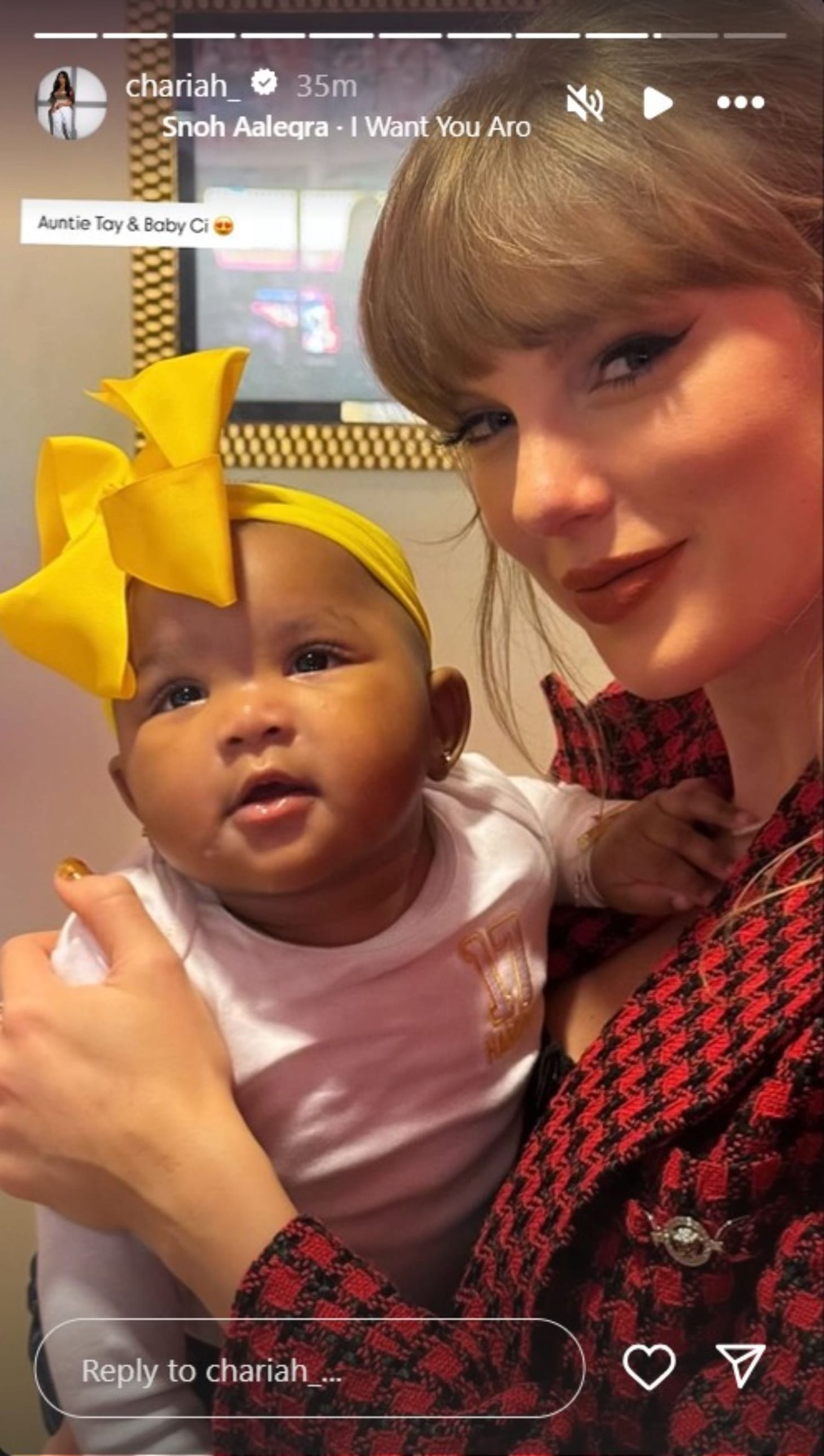 Taylor Swift turns "Auntie" as Mecole Hardman's wife Chariah captures ...