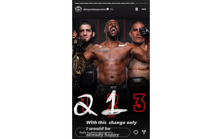 As Jon Jones moves up, Alex Pereira suggests only change in P4P list ...