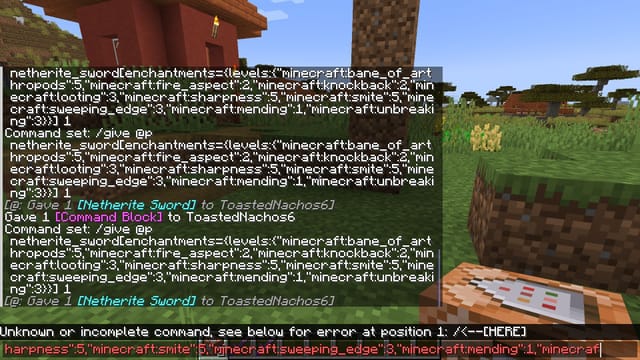 What is the Minecraft command for a sword with all enchantments?