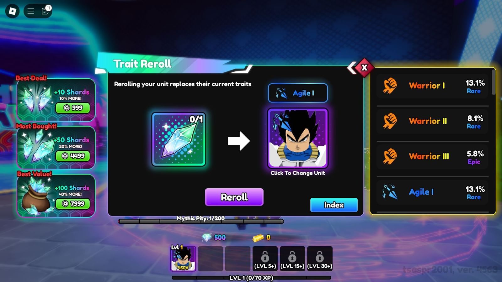 Anime Reborn Traits tier list