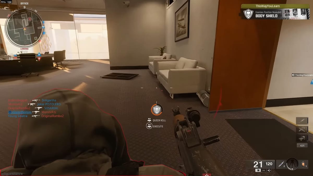 How to use an enemy player as Body Shield in Warzone?