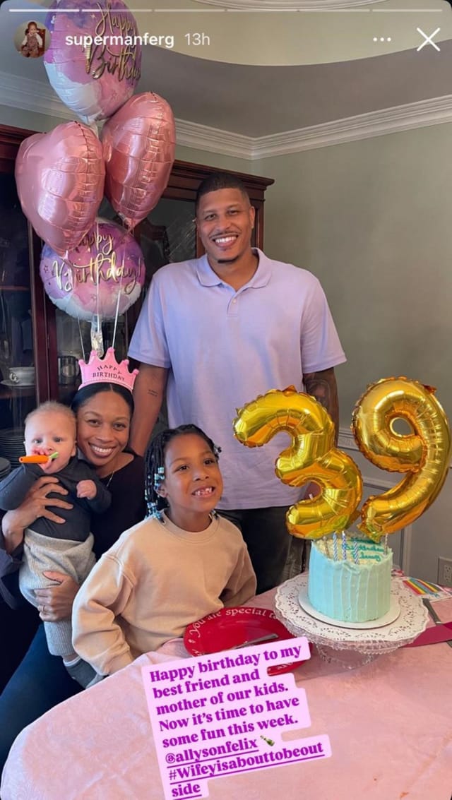 Allyson Felix's husband Kenneth Ferguson pens a heartfelt note on the ...