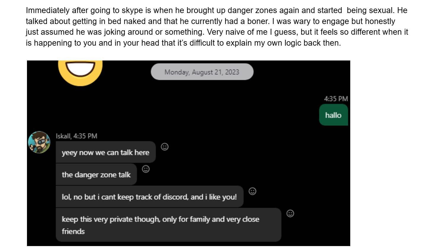 What are the allegations against Iskall85?