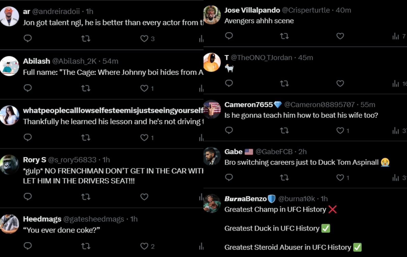 Tom Aspinall: "Bro switching careers just to duck Tom Aspinall" - Fans ...