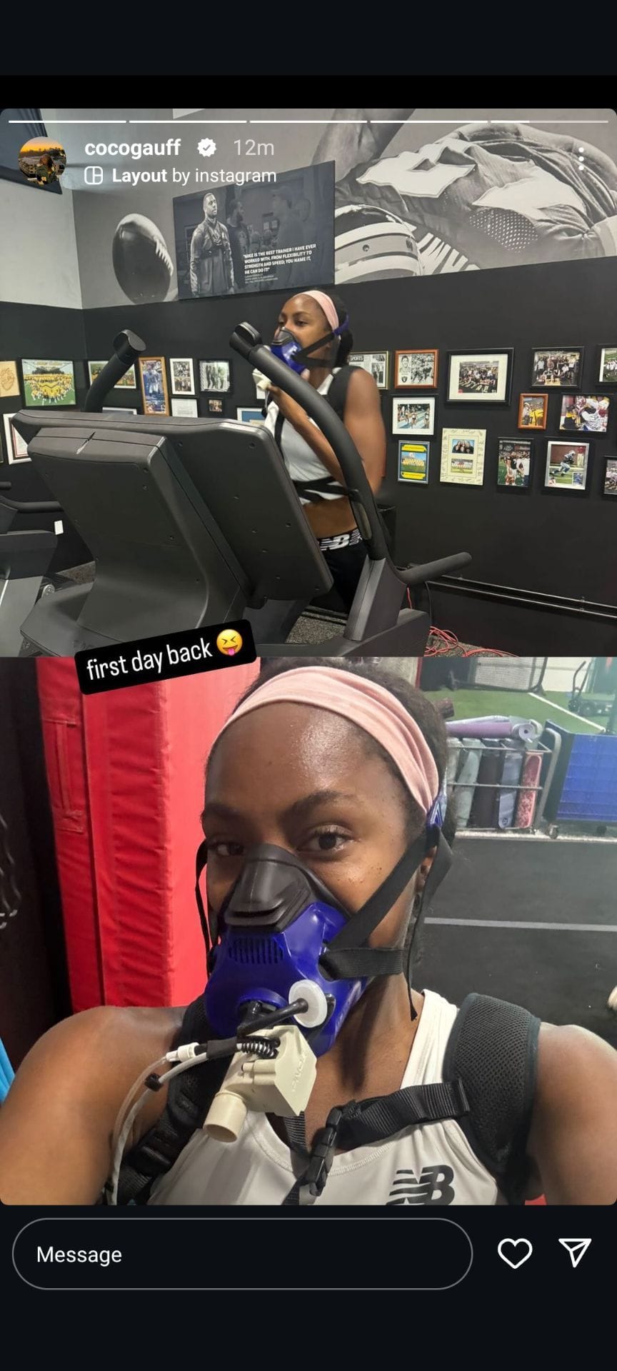 PICTURE: Coco Gauff dons metabolic mask as she kicks off pre-season ...