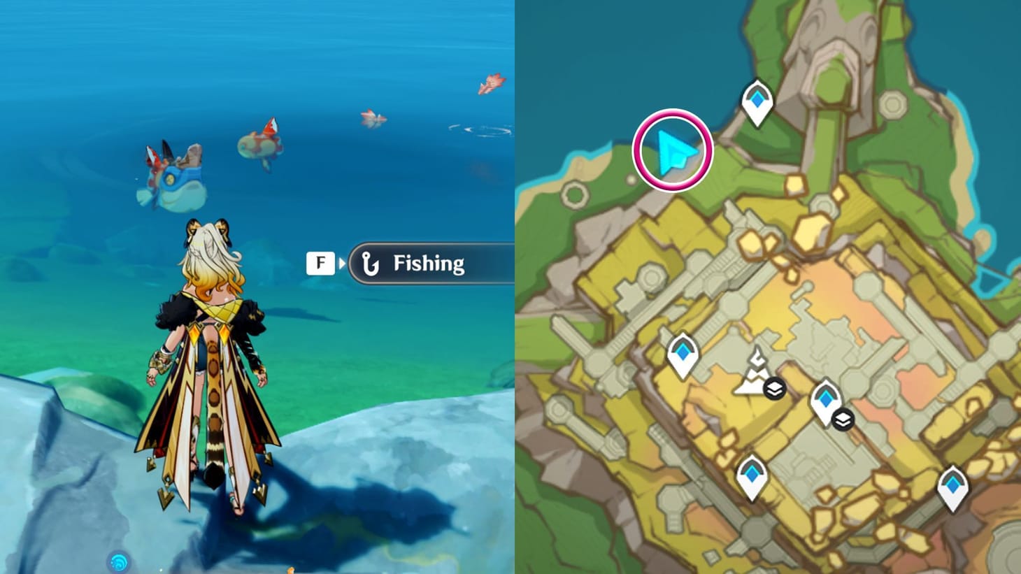 All Genshin Impact Natlan Fishing Spot locations