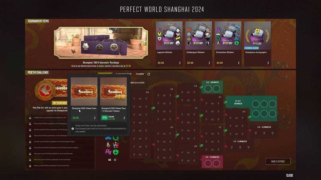 CS2 Shanghai Major Viewer Pass: What's included, price, and how to buy