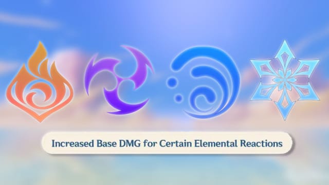 Genshin Impact announces elemental reaction damage buff for 4 reactions