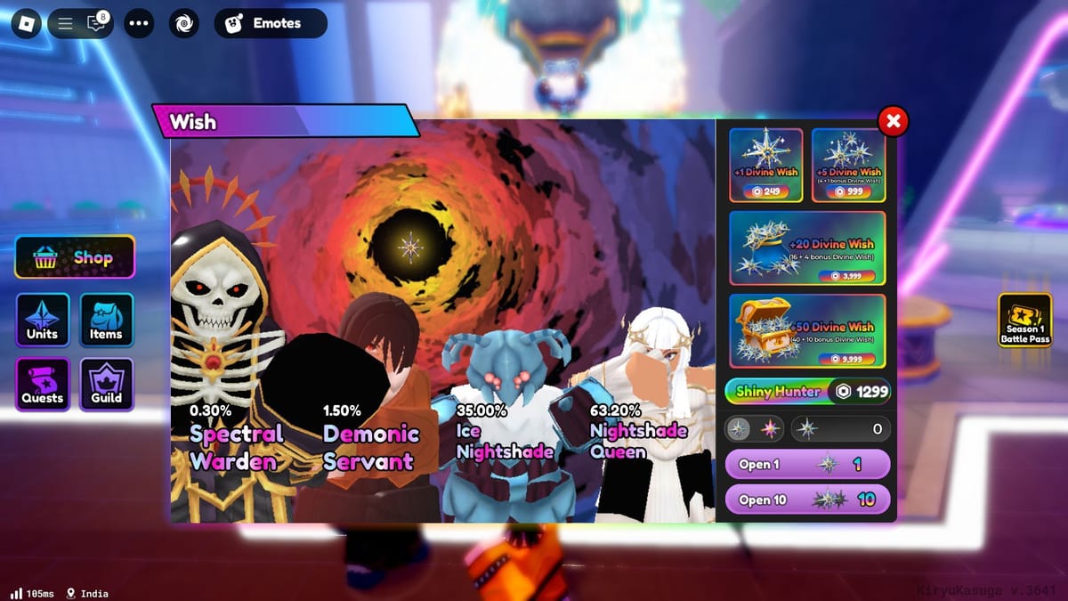 Anime Defenders Exclusive Wish guide