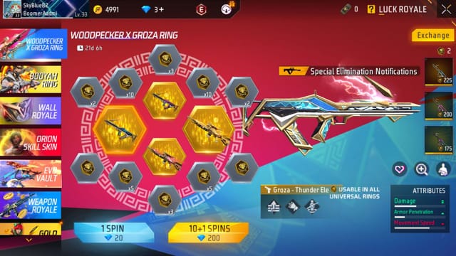 How to get Woodpecker - Deity Menace in Free Fire