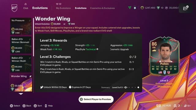 EA FC 25 Wonder Wing Evolution guide: Best players to use, all upgrades, requirements, and more