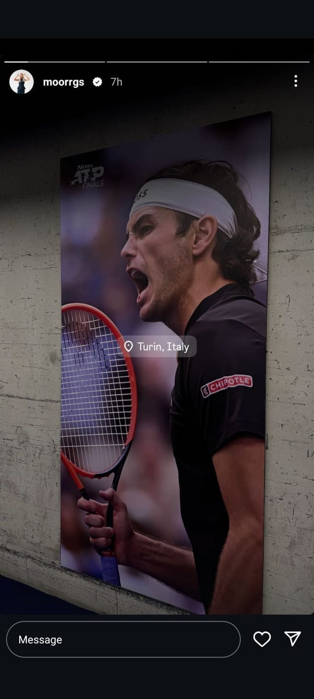 Taylor Fritz's girlfriend Morgan Riddle checks into Turin after ...