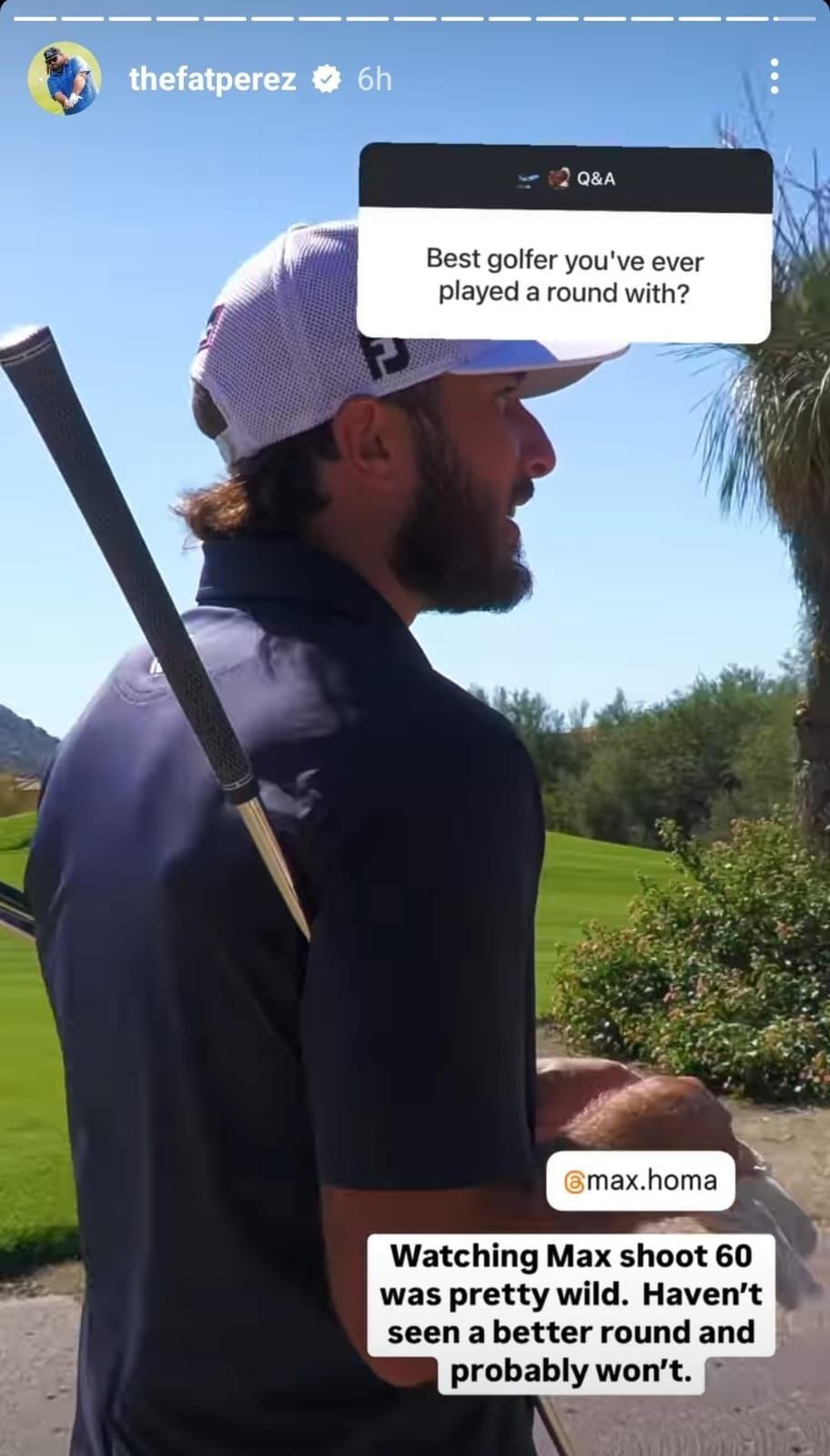 Max Homa reacts to YouTuber naming him the ‘best golfer’ he’s played with