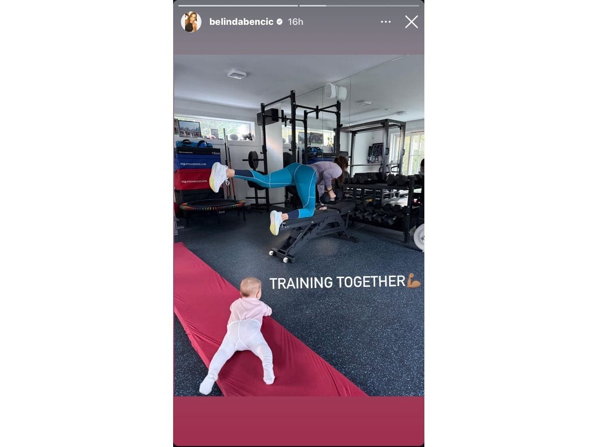 PICTURE: Belinda Bencic and daughter Bella partner together for ...