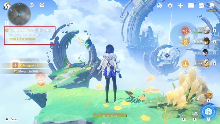 Genshin Impact: The Other Side of the Sky quest guide