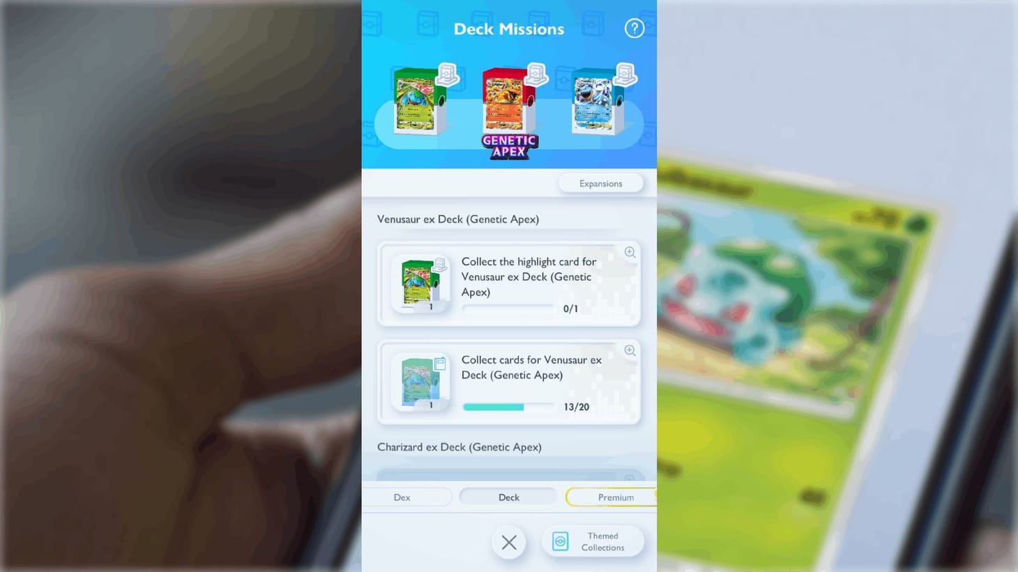 Pokemon TCG Pocket Genetic Apex Deck and Themed Missions
