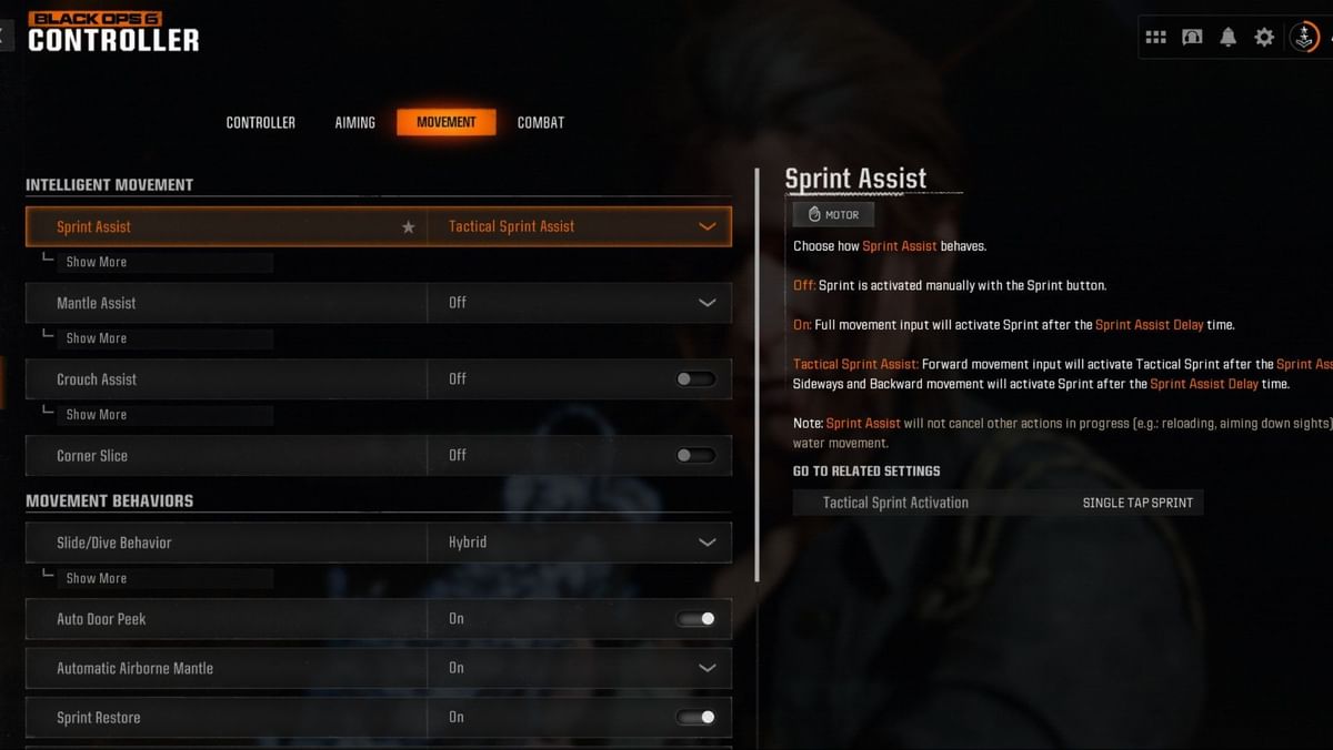 Best movement settings for Black Ops 6