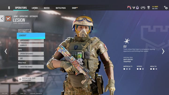 Best Lesion loadout in Rainbow Six Siege