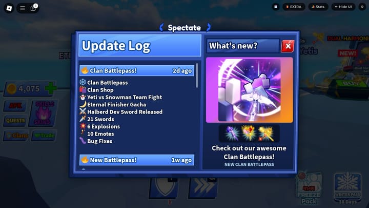 Blade Ball Clan update: Clan Shop, Eternal Finisher Gacha, and more