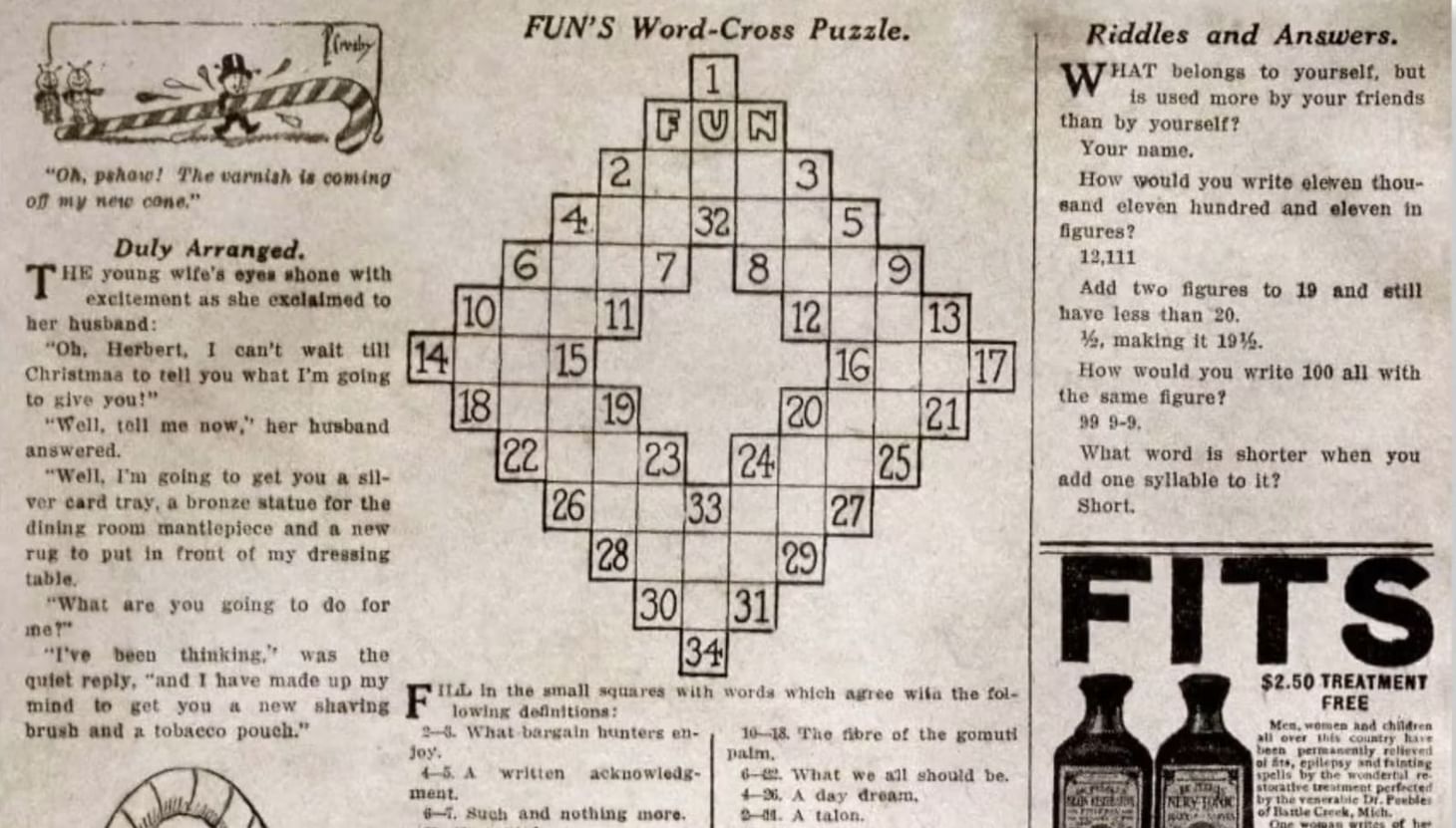History and Evolution of Word Puzzles