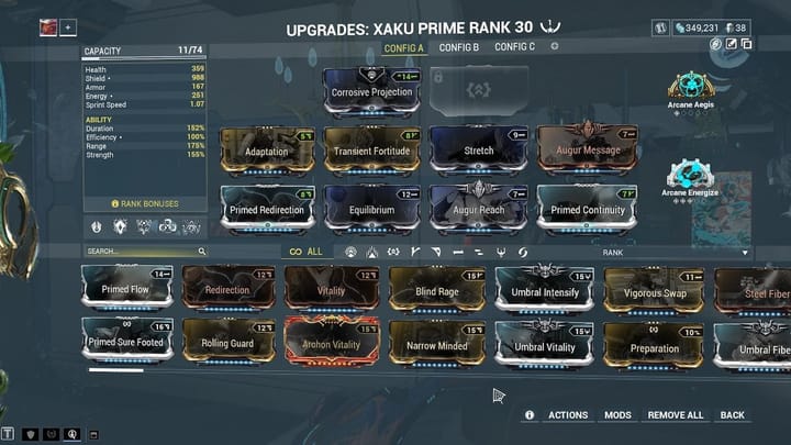 Warframe: Xaku Prime build guide