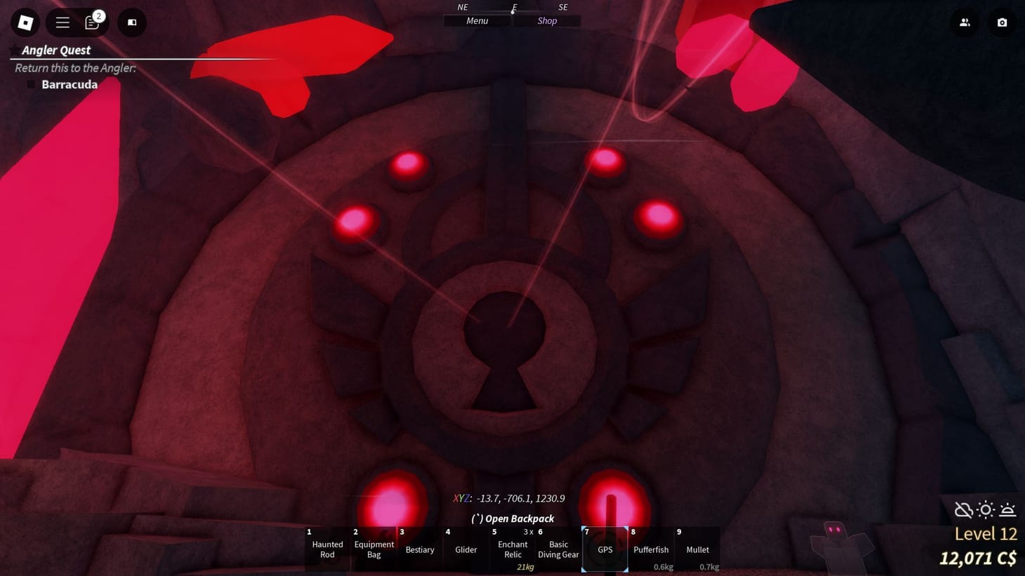 How to reach The Depth in Roblox Fisch