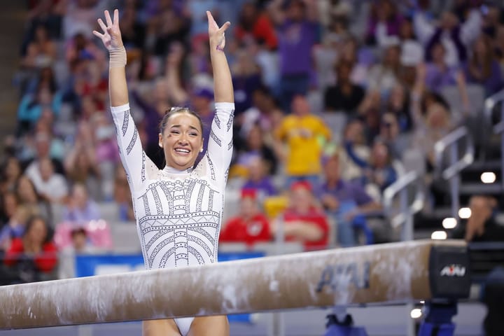 Aleah Finnegan shows off new skills on uneven bars as she gears up for ...