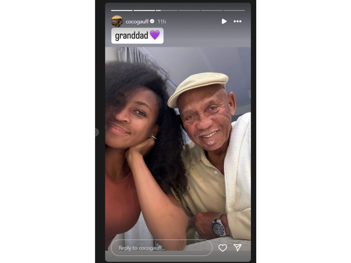 PICTURE: Coco Gauff's grandfather Eddie makes rare appearance with ...