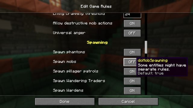 How to play Minecraft without monsters