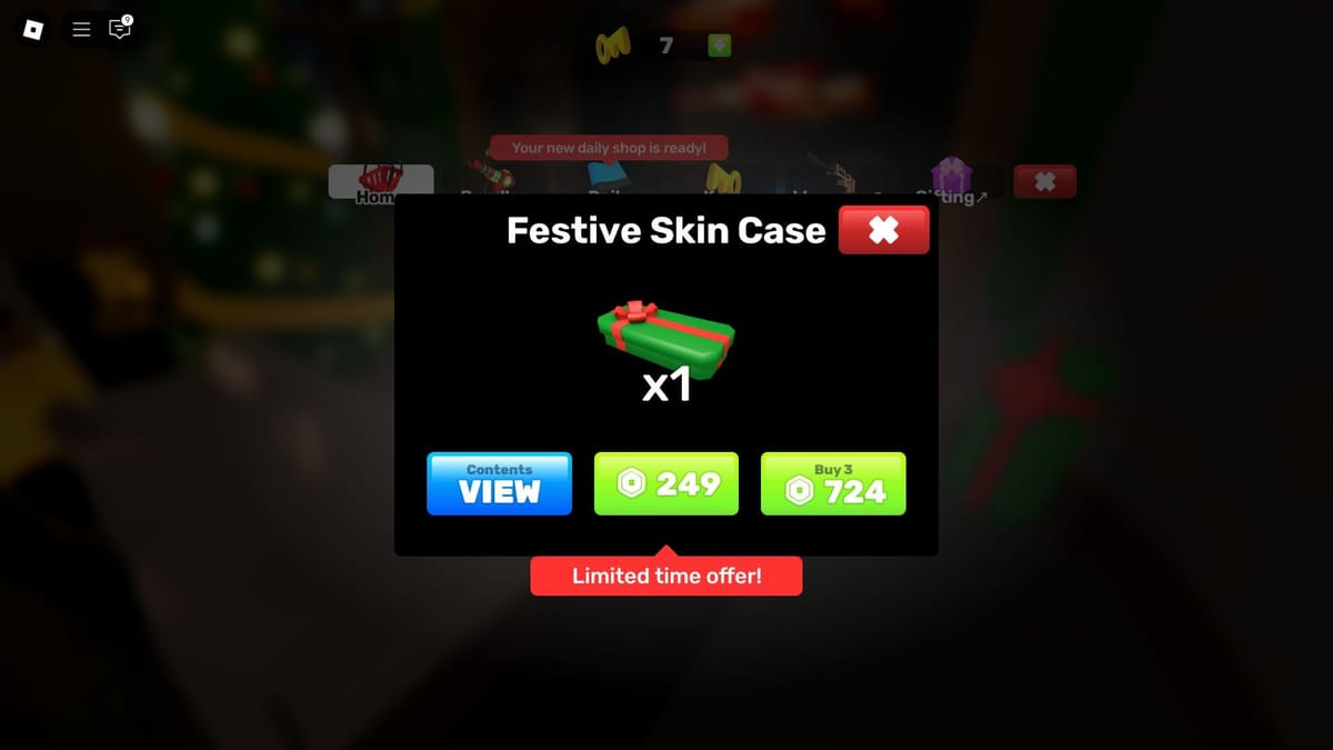 How to get a Festive Skin Case in Rivals