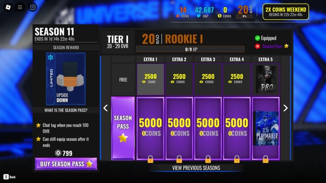 NFL Universe Football Season 11 Pass: All rewards and premium price