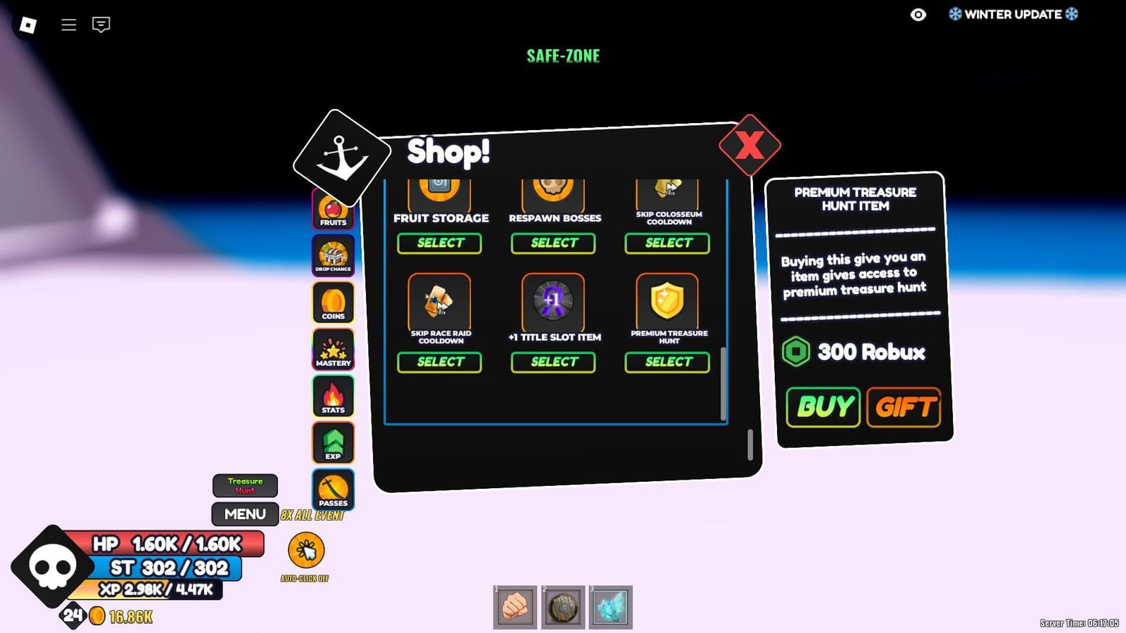 One Fruit Simulator Winter Treasure Hunt guide: All rewards and how to ...