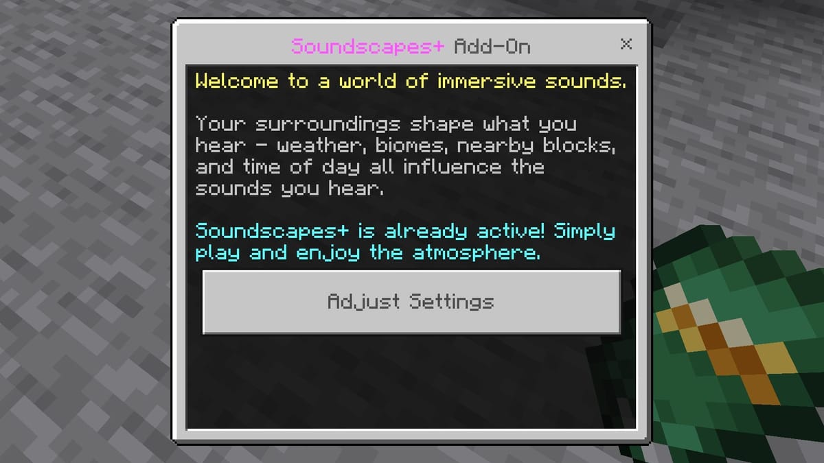 Minecraft Soundscapes+ add-on guide