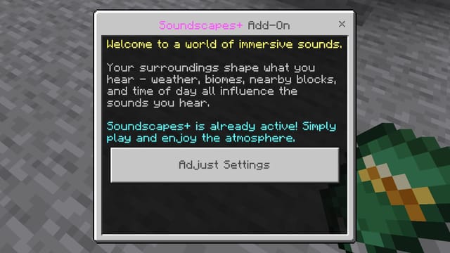 Minecraft Soundscapes+ add-on guide