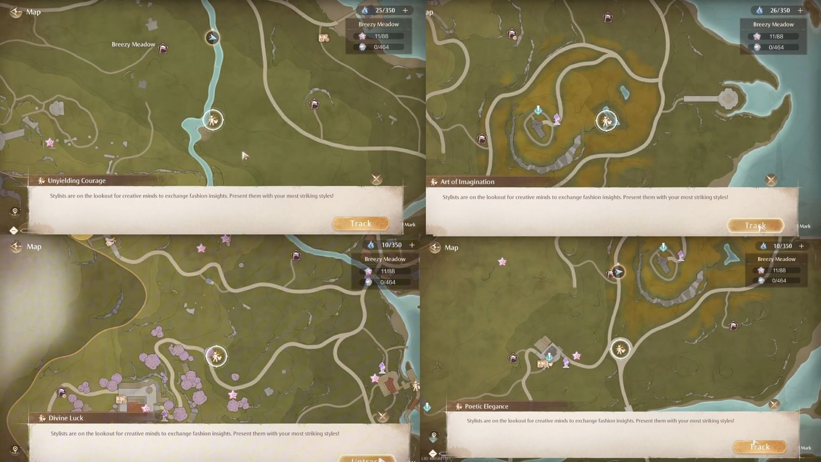 Infinity Nikki: Miraland Styling Challenge locations