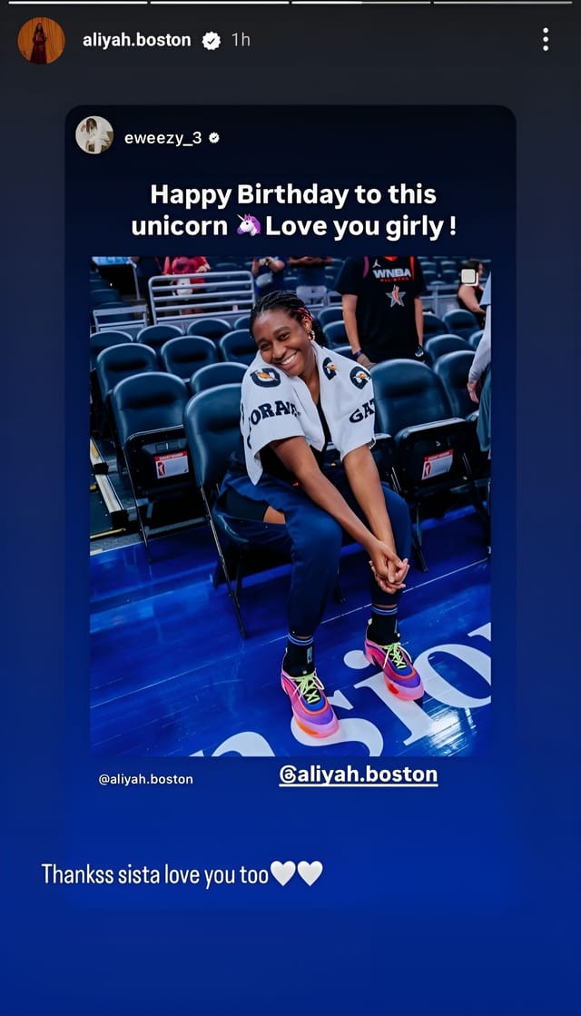 Aliyah Boston's teammate and cousin send loving wishes on 23rd birthday